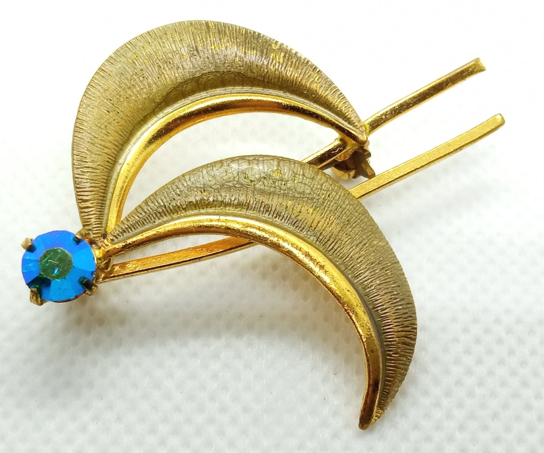 Broche vintage ancienne antique rétro broche en cristal vert URSS 1950 ...