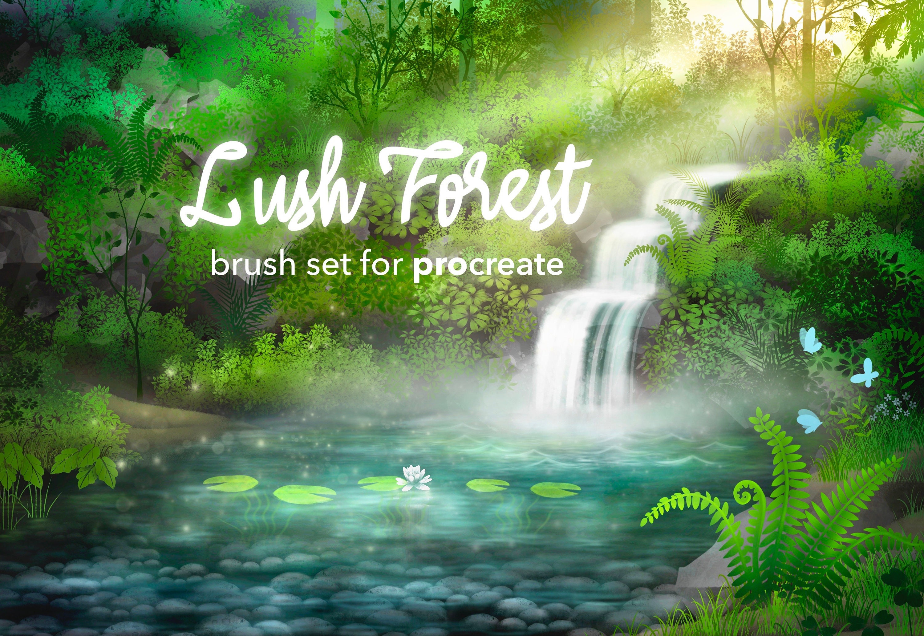 Lush Forest Brush Set for Procreate Botanical and Nature - Etsy