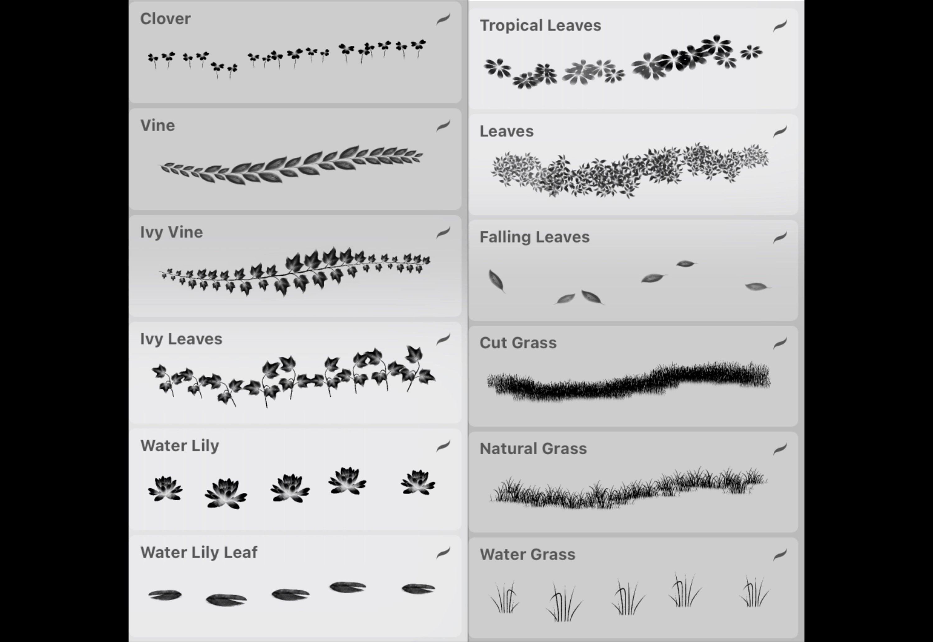 Lush Forest Brush Set for Procreate Botanical and Nature - Etsy