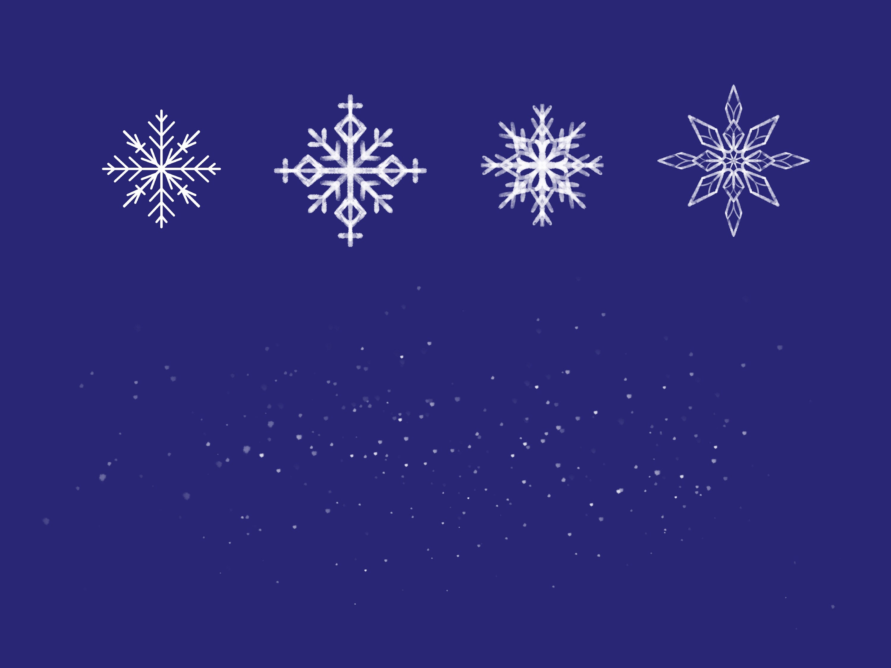 Winter Forest Brush Set for Procreate Snowy Stamps and | Etsy