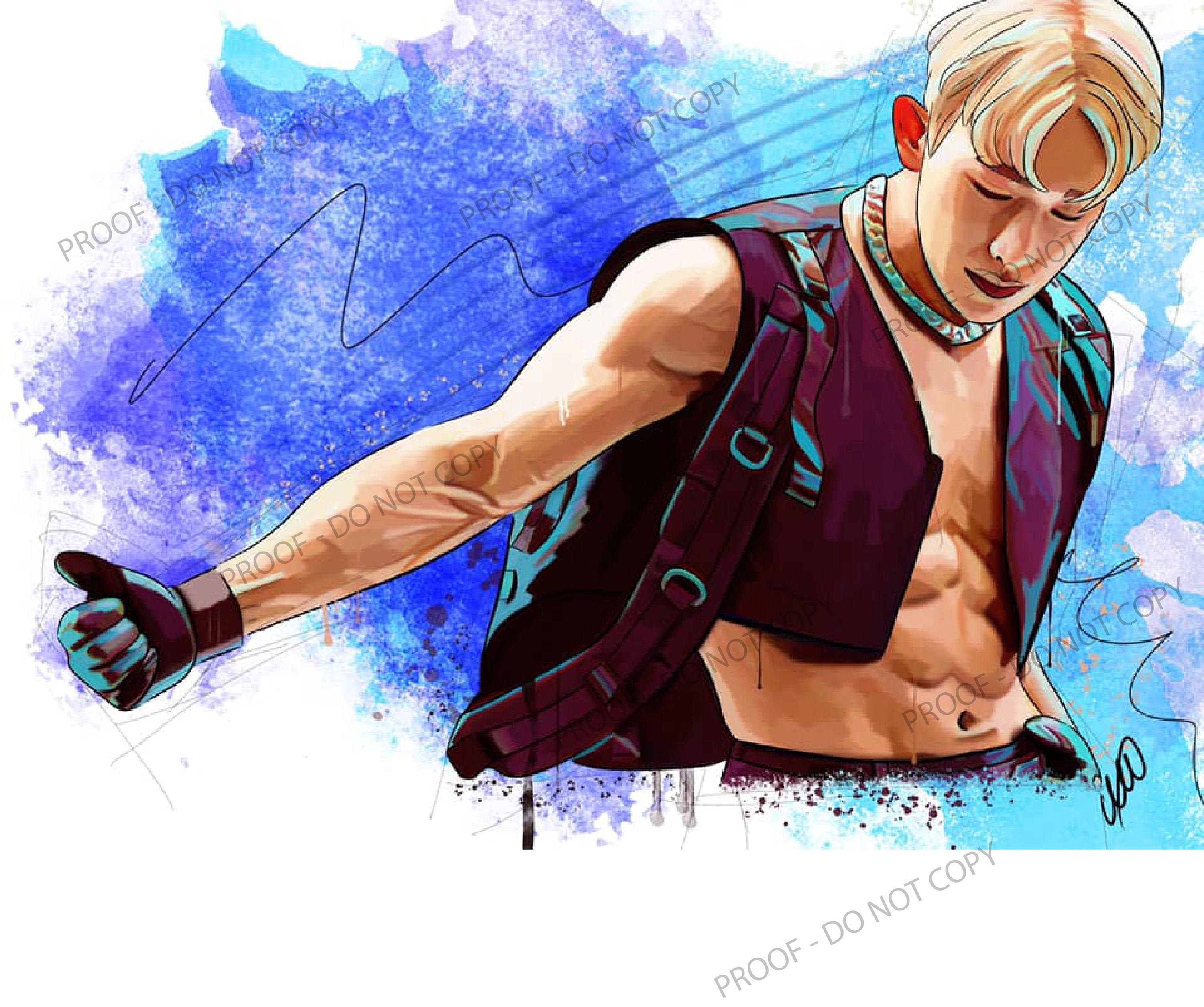 Wonho Art Print Fan Art A4 A5 Kpop Monsta X Weenee Lee Hoseok - Etsy UK