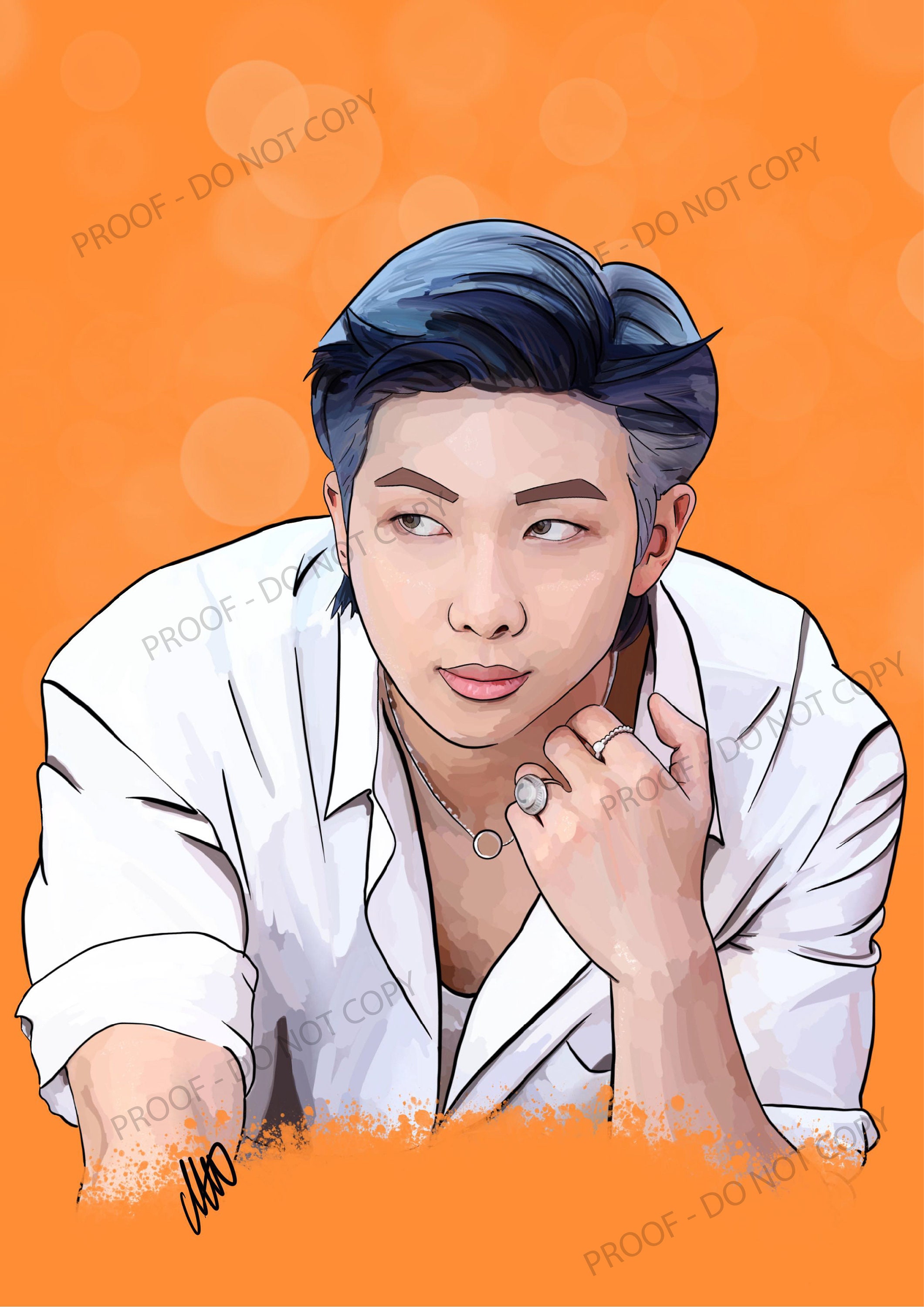 BTS RM Namjoon Art Print Fan Art A4 A5 Kpop - Etsy UK