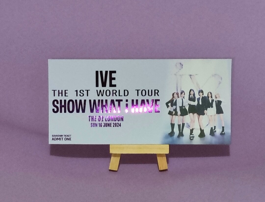 Kpop Gift IVE Tour Souvenir Concert Ticket. Keepsake Gift for DIVE Kpop ...