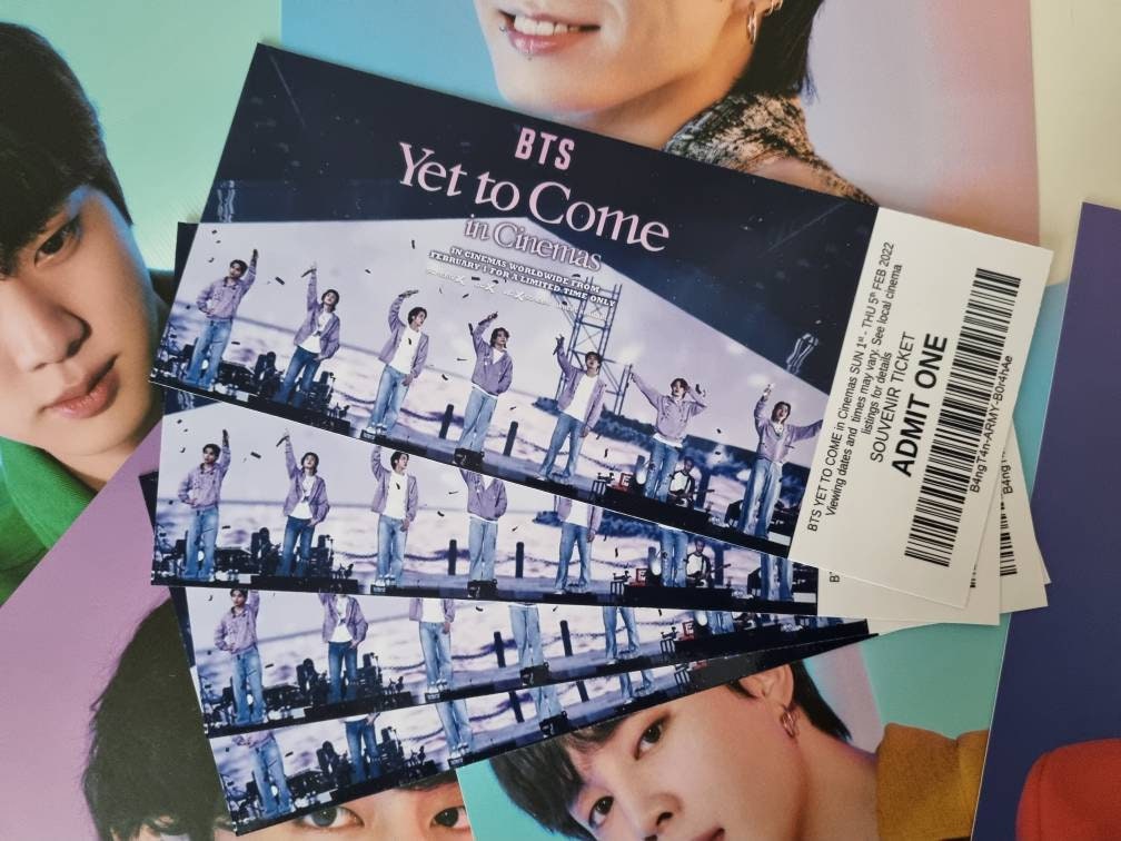BTS UK yet to Come in Cinemas Souvenir Concert Ticket Kpop - Etsy UK