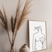 Flower Man Line Art Male Body Outline Drawing Minimalist - Etsy