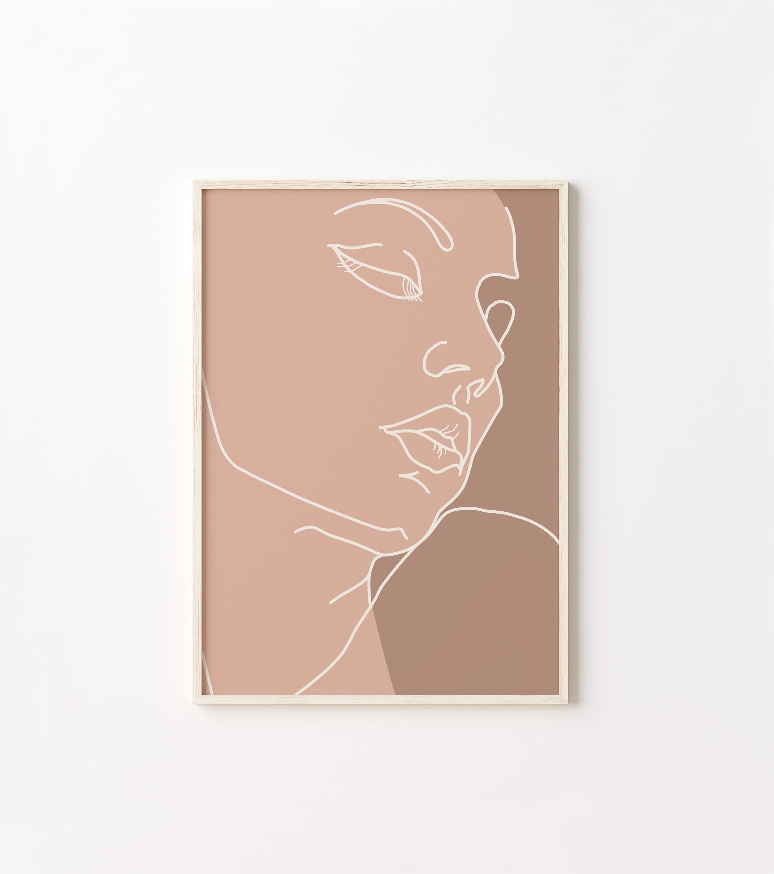 Abstract Female Art Face Line Drawing Woman Figure Print | Etsy