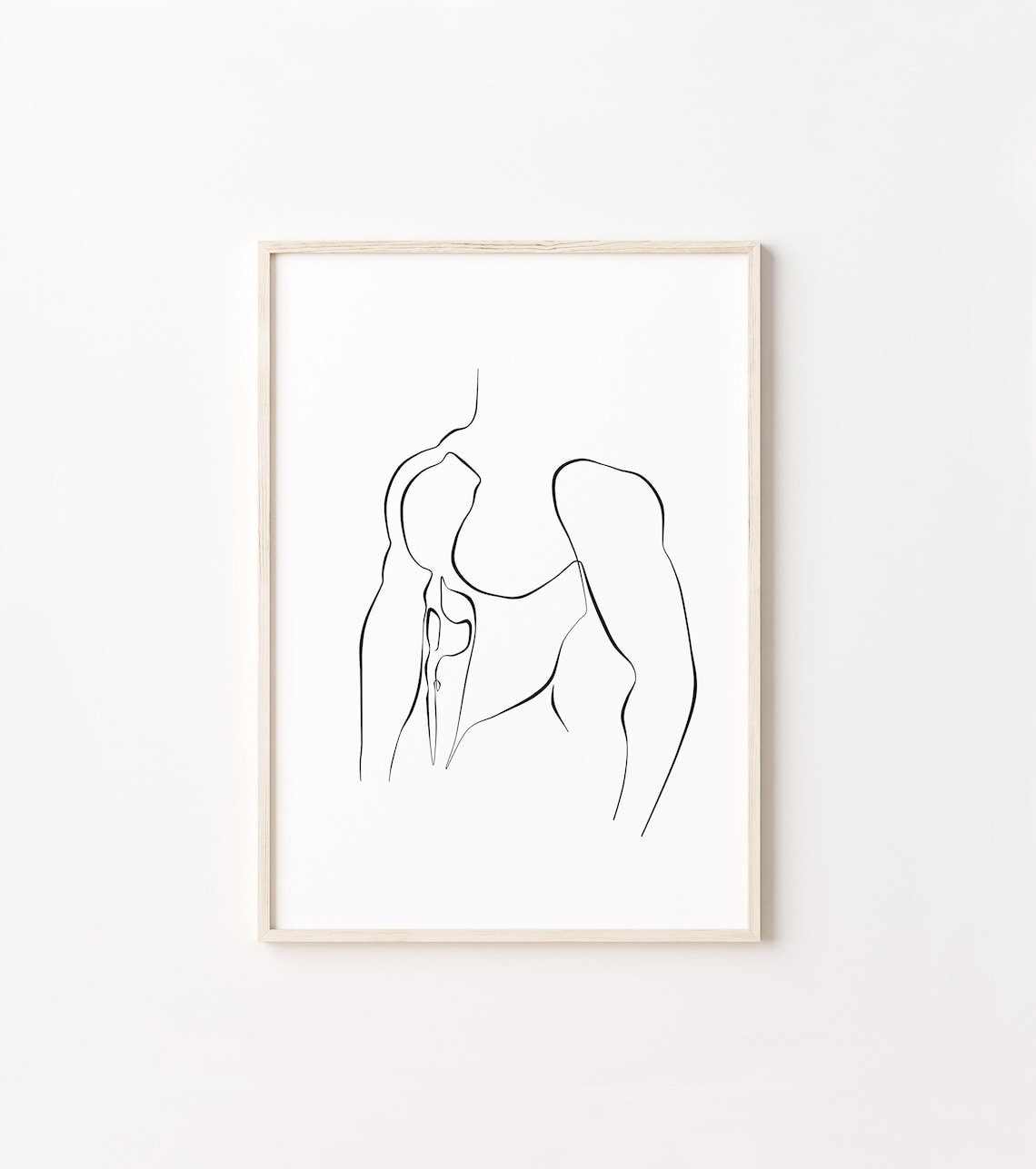 Minimal Line Art Male Man Figure Drawing Minimalist Body | Etsy