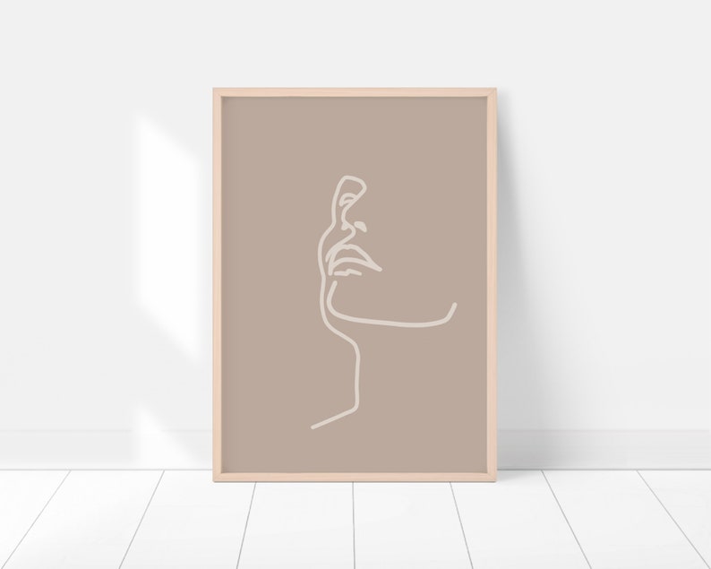 Face Line Drawing Minimal Line Art Fine Line Poster - Etsy
