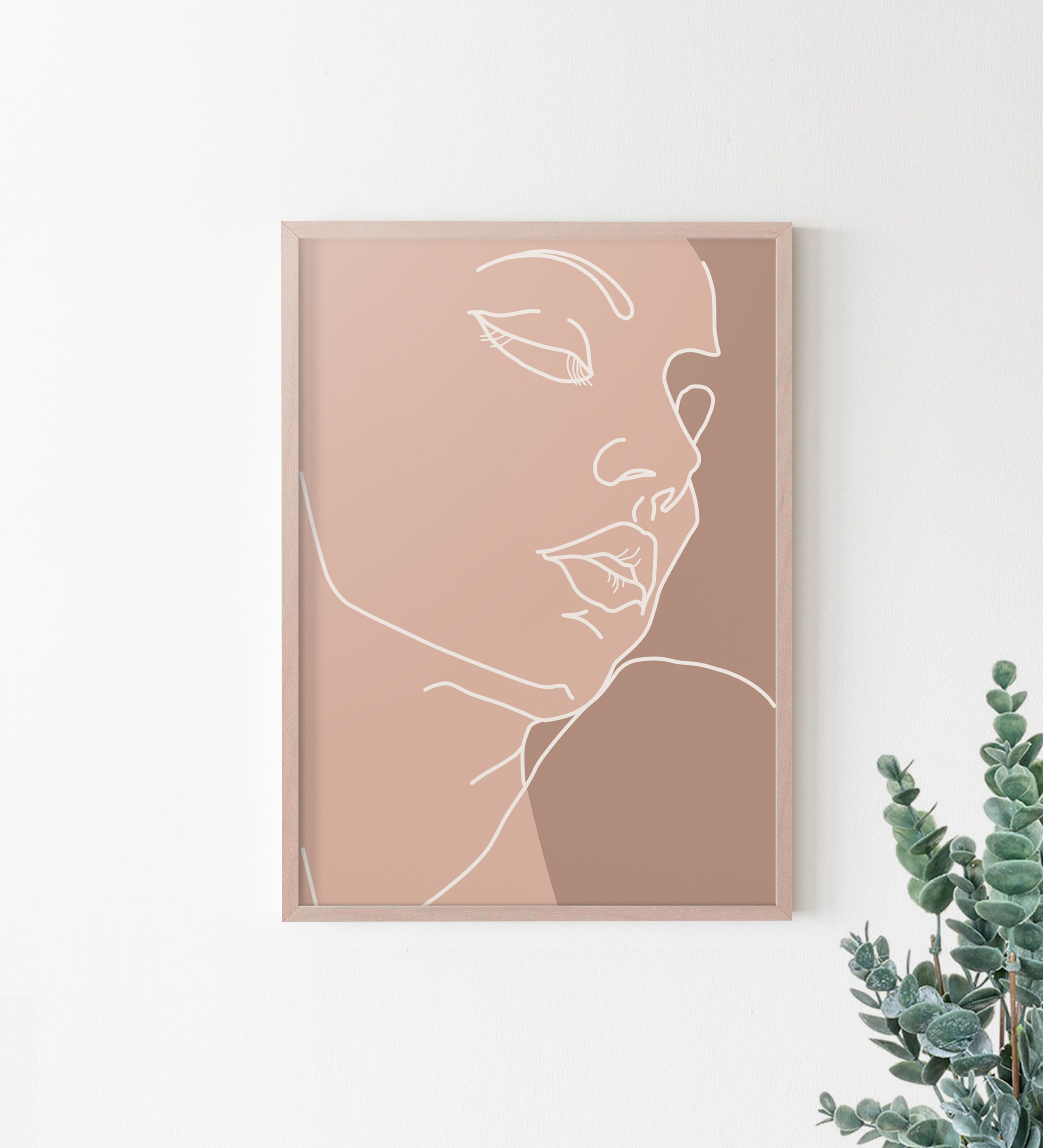 Abstract Female Art Face Line Drawing Woman Figure Print | Etsy