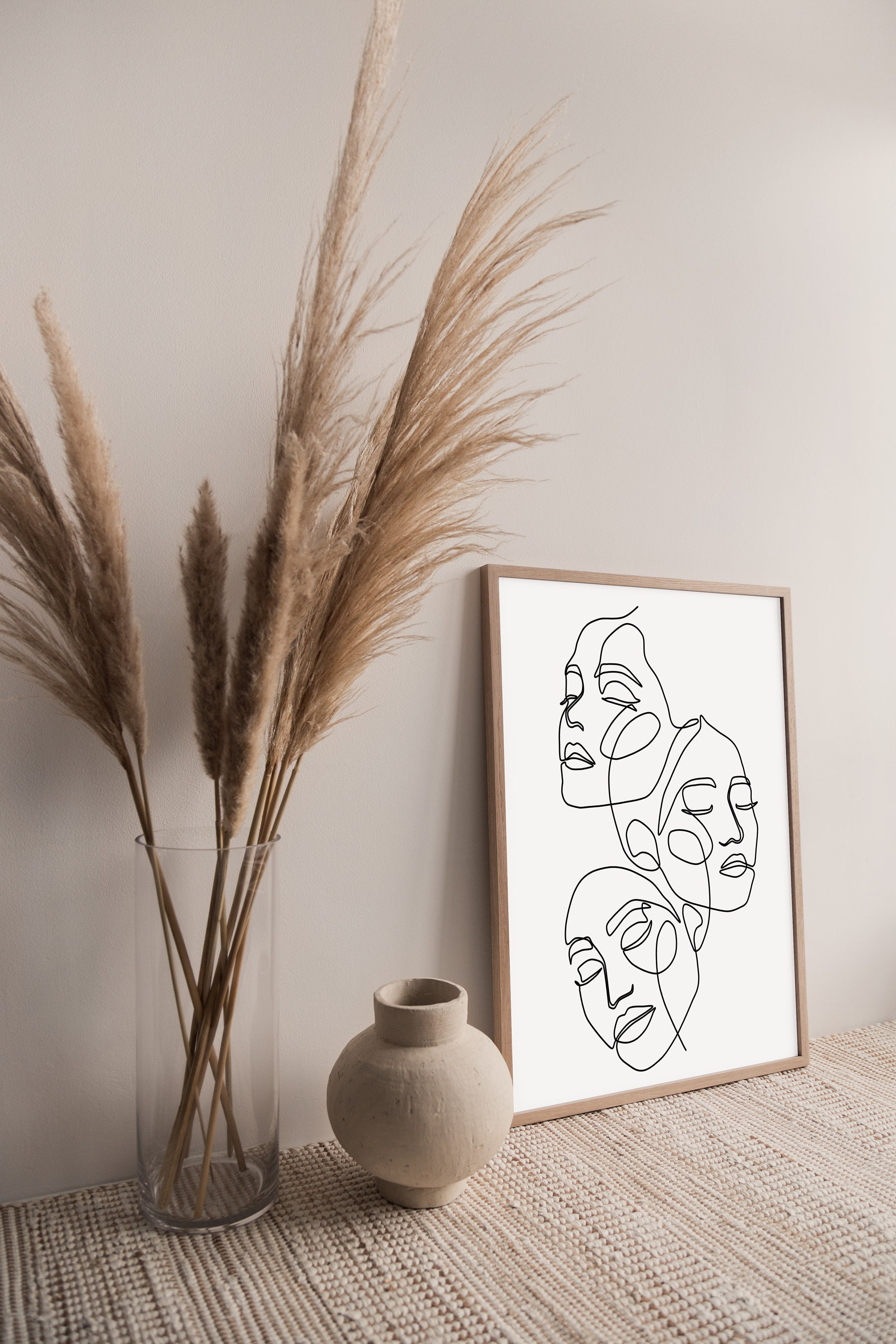 Feminist Art Abstract Face Print One Line Poster Minimalist - Etsy