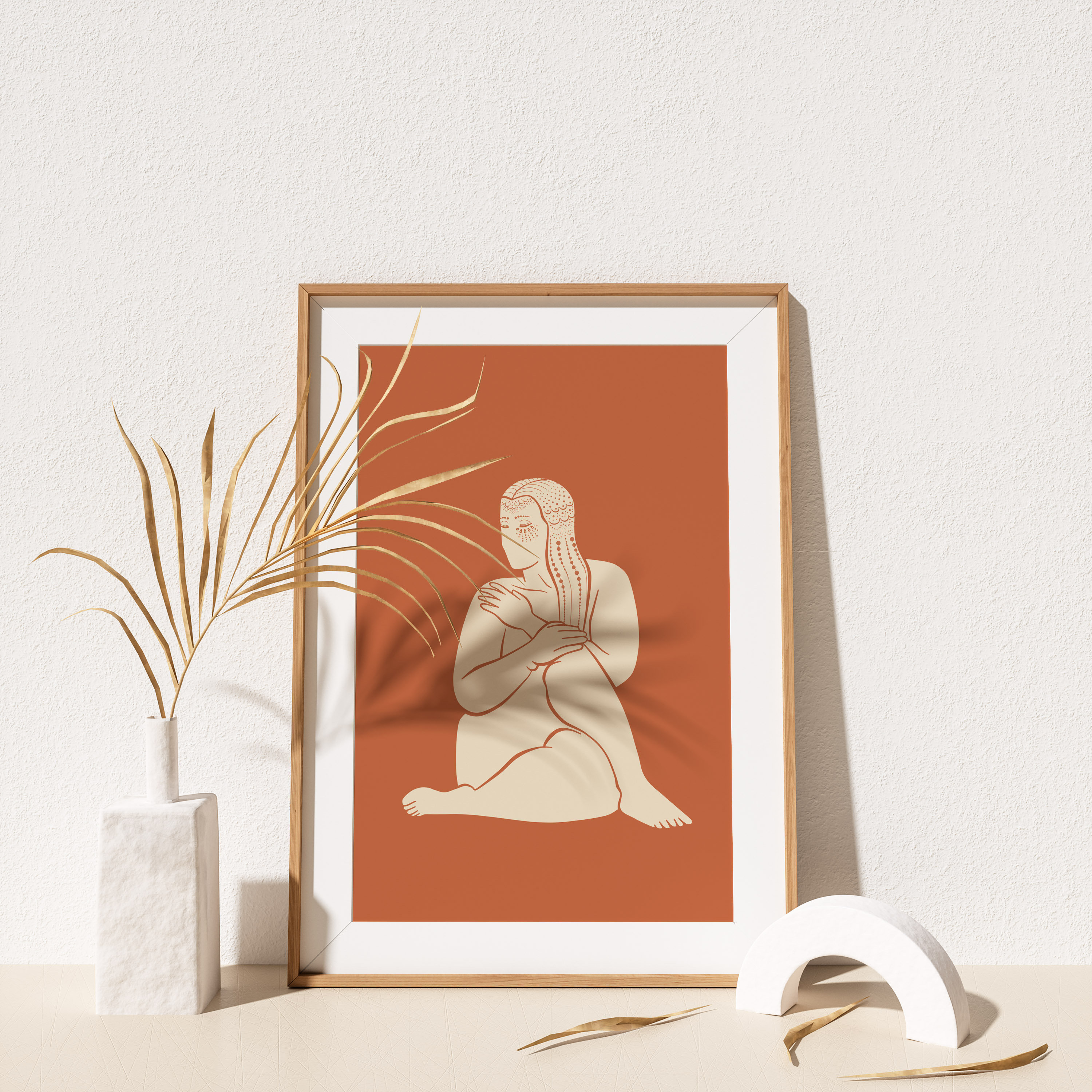 Body Positive Art Print Minimalist Poster Terracotta Art - Etsy