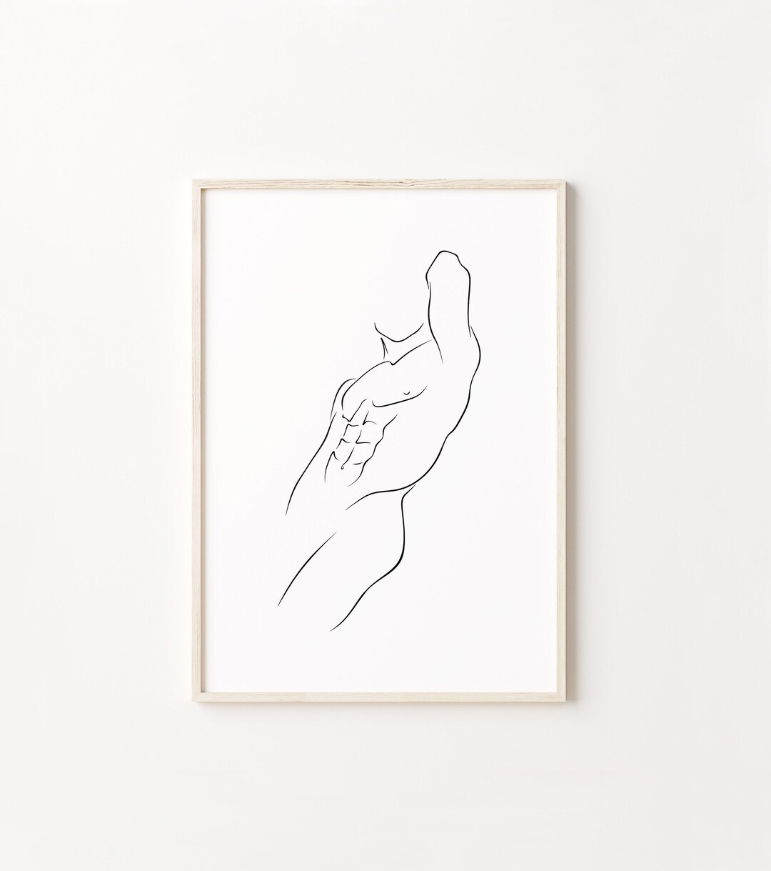 Man Body Line Art, Male Wall Art, Abstract Man Poster, Male Silhouette ...