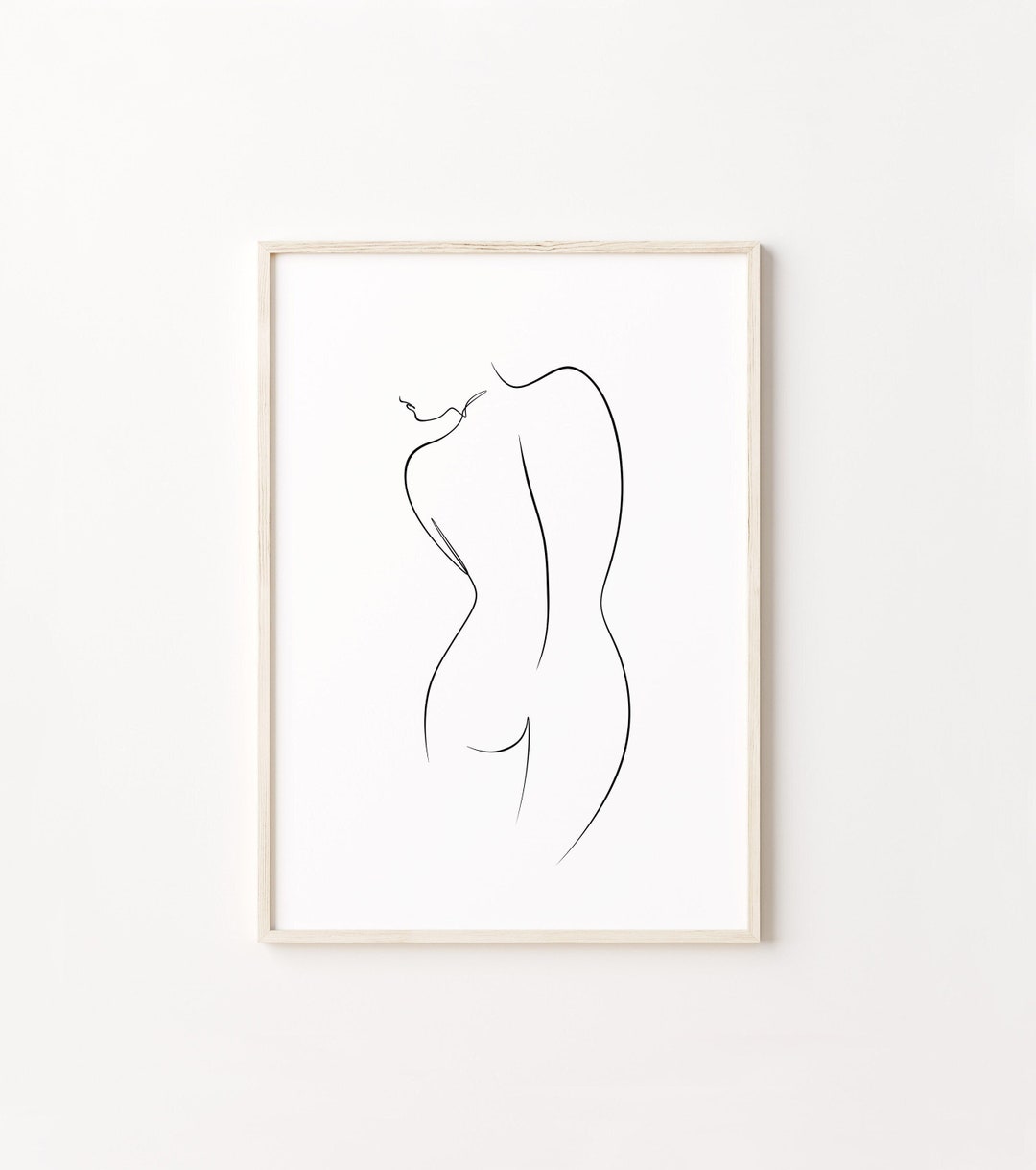 Abstract Woman Back Print, Female Figure Wall Art, Minimal Woman Line ...