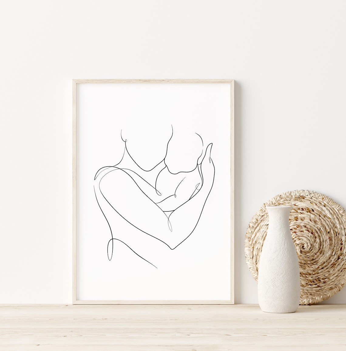 Mother and Baby Line Art Mom and Child Print Motherhood - Etsy