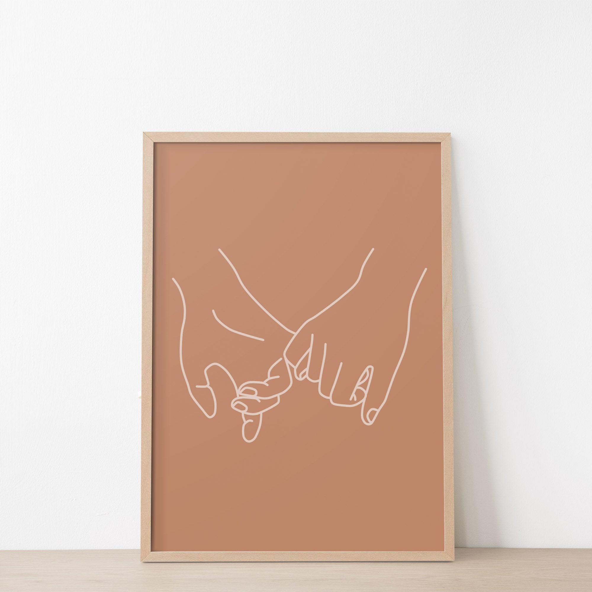 Pinky Promise Print Holding Hands Line Art Pinky Swear | Etsy