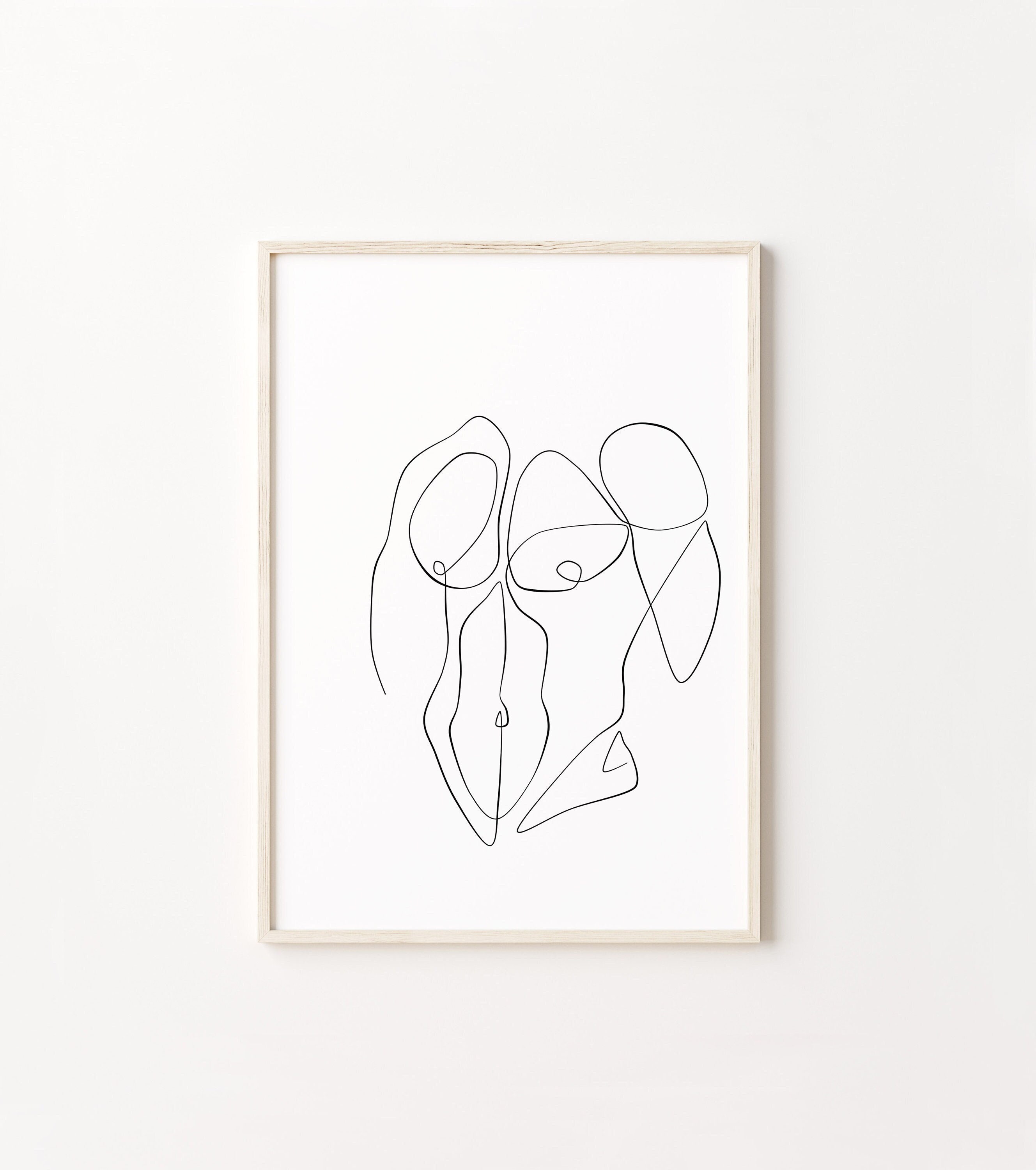 Man Body One Line Art Abstract Man Print Male Figure Poster | Etsy