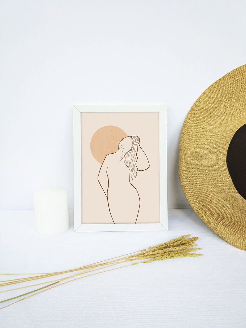 Curvy Woman Print Thick Girl Wall Art Body Positive Line Etsy