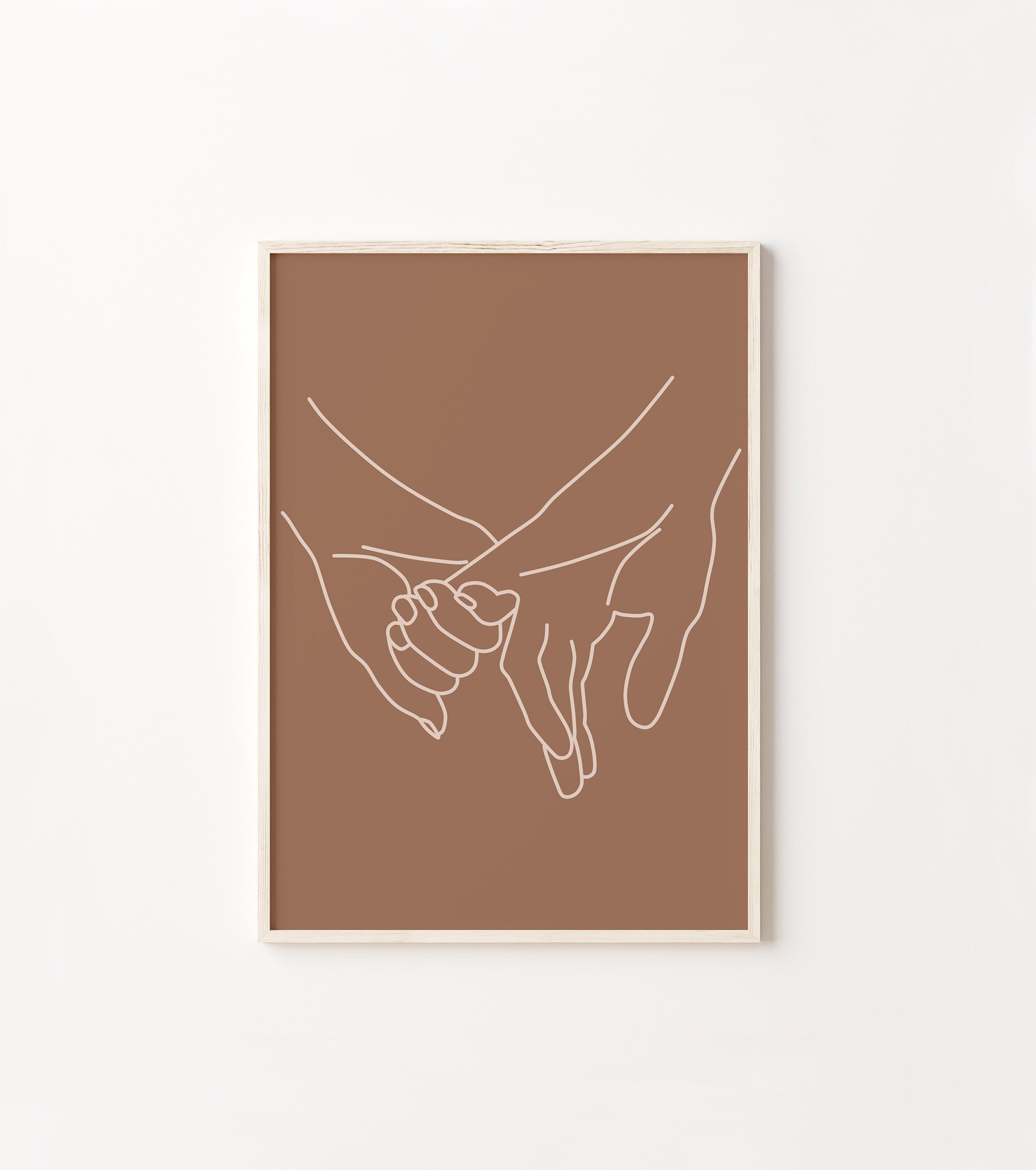 Holding Hands Print Minimalist Love Poster Abstract Couple | Etsy