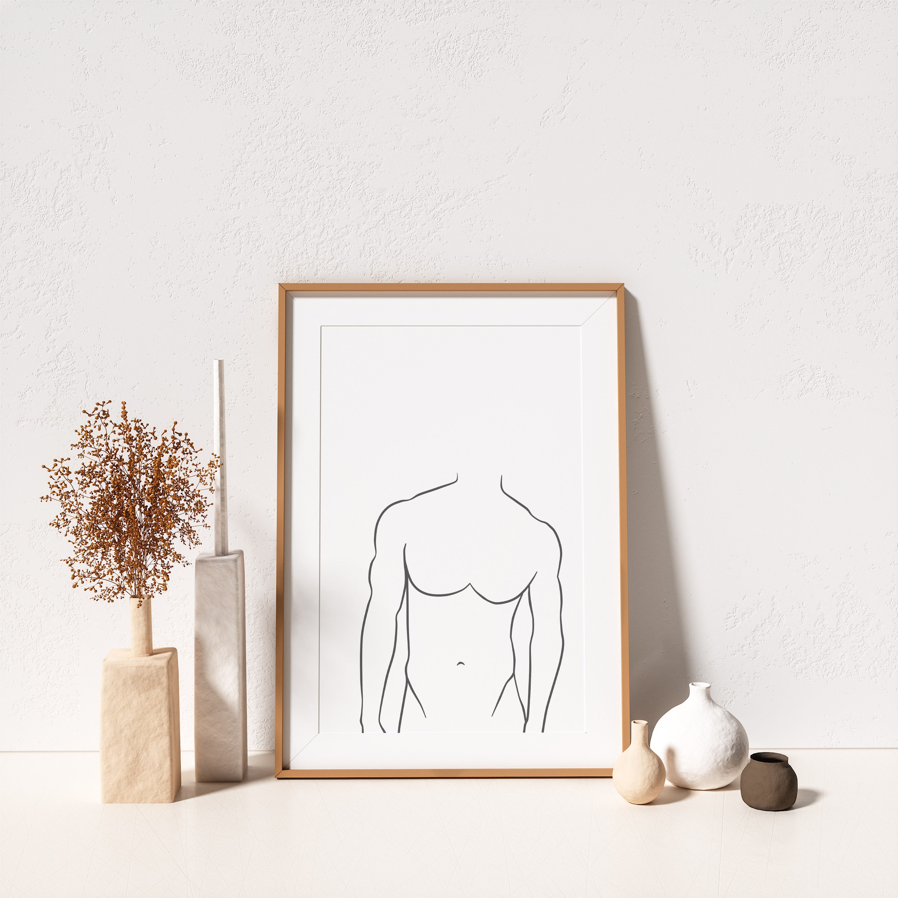 Male Line Art Print Man Body Line Drawing Naked Body Outline - Etsy