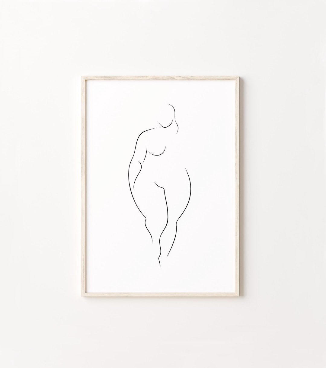 Body Positive Print, Curvy Woman Line Art, Plus Size Woman Wall Art ...