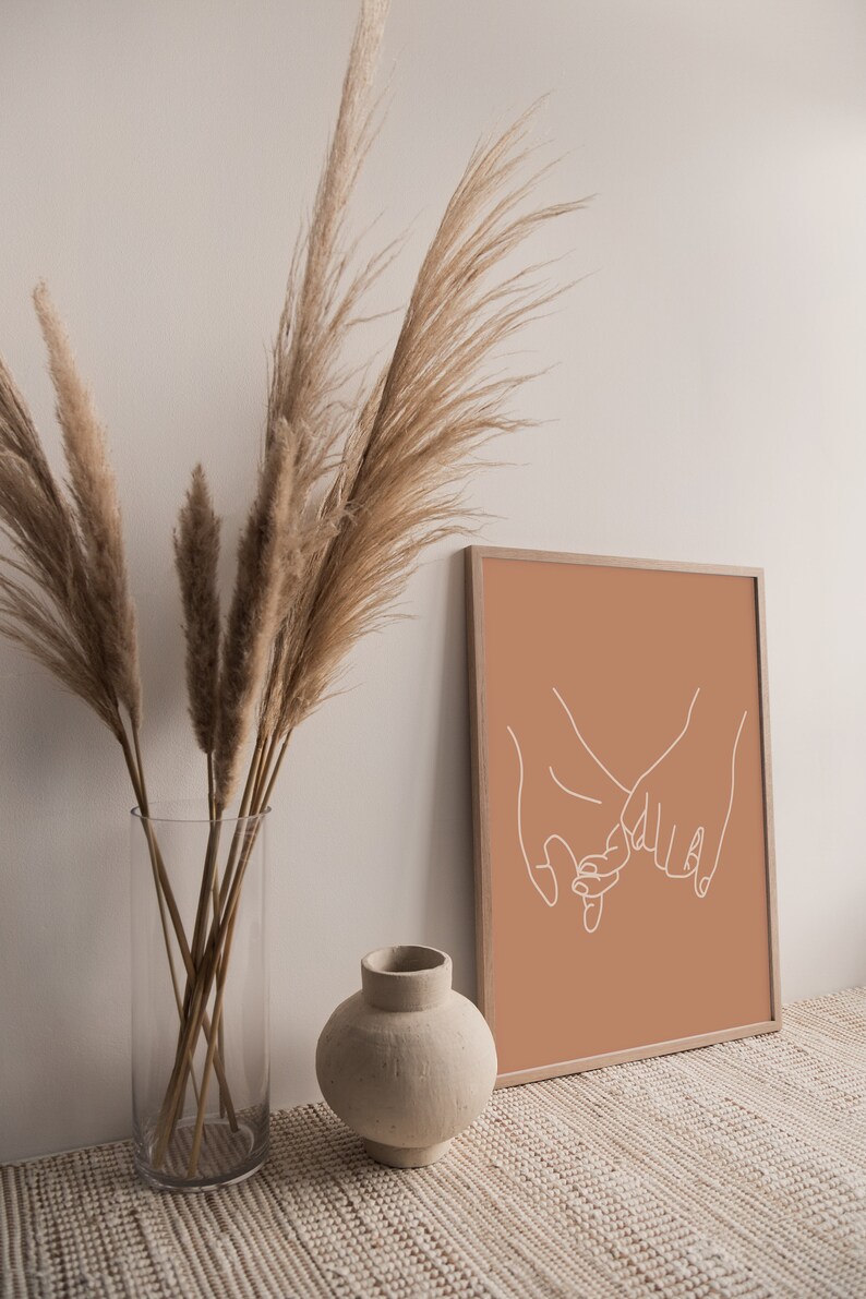 Pinky Promise Print Holding Hands Line Art Pinky Swear - Etsy