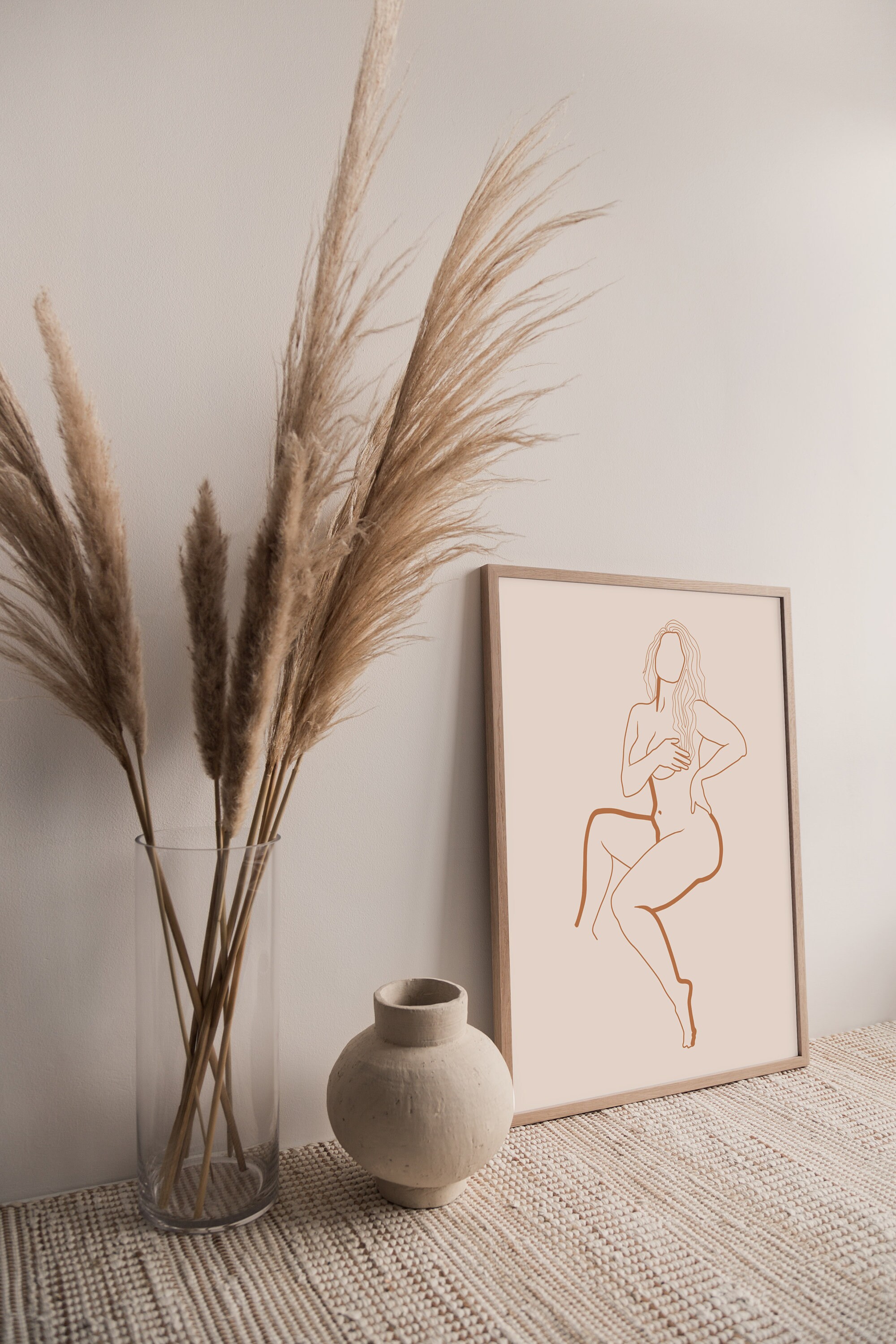 Body Positive Line Drawing Curvy Woman Print Big Girl | Etsy