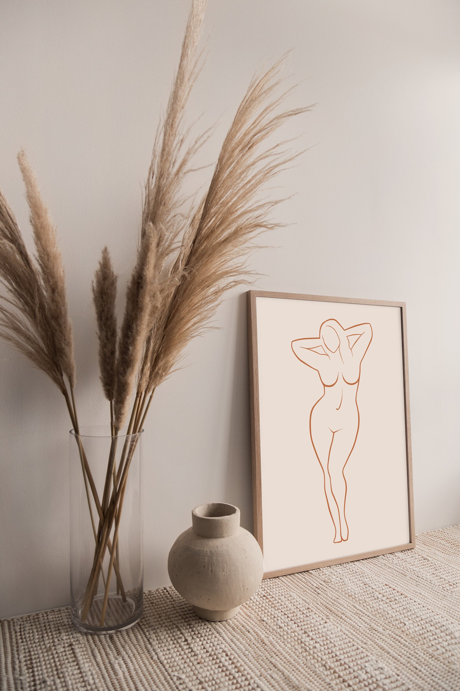 Curvy Woman Line Art Print Body Positive Line Drawing Thick - Etsy