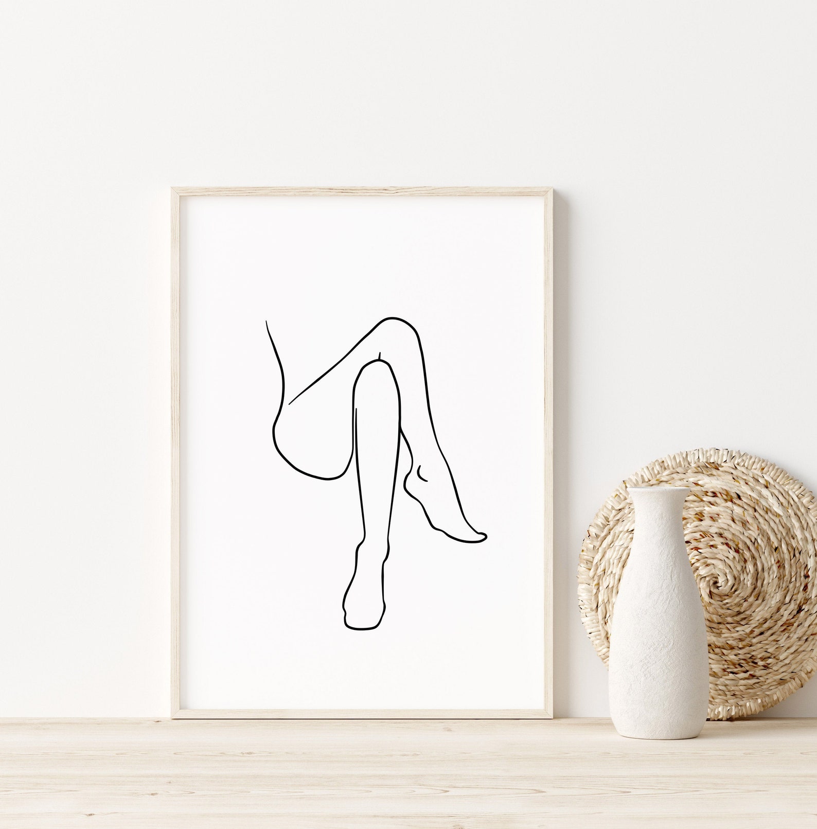 Legs Line Art Minimalist Woman Body Print Female Figure - Etsy