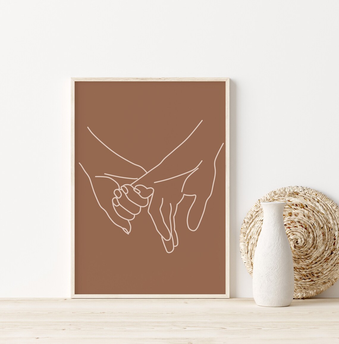 Holding Hands Print Minimalist Love Poster Abstract Couple | Etsy