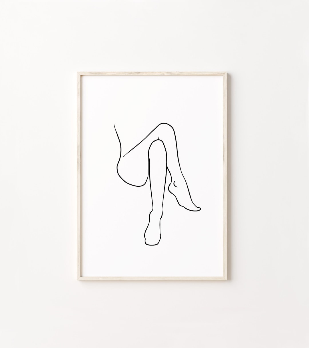 Legs Line Art Minimalist Woman Body Print Female Figure - Etsy