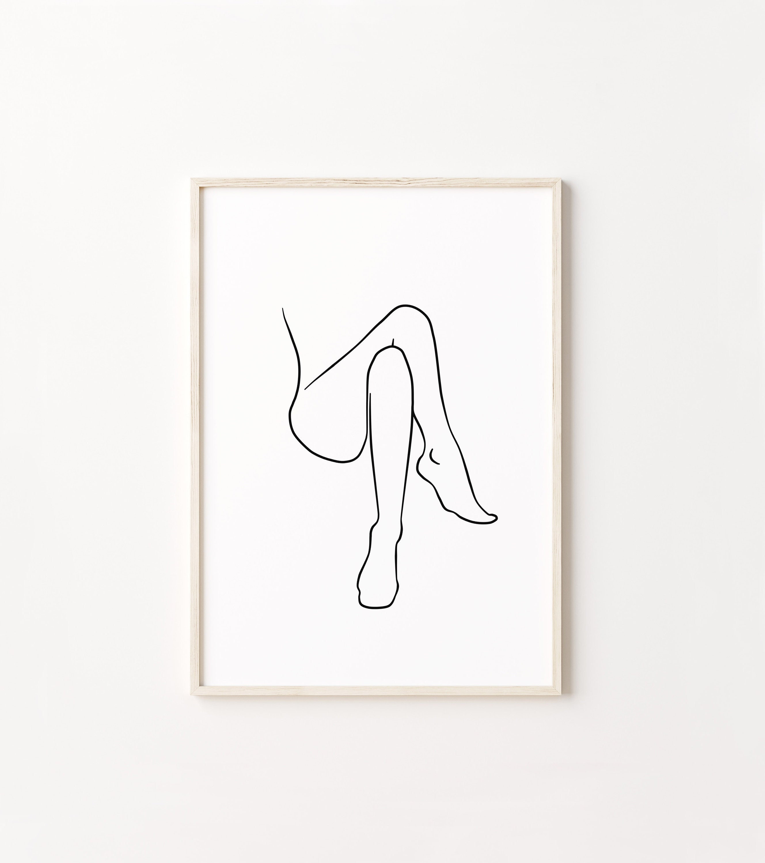 Legs Line Art Minimalist Woman Body Print Female Figure - Etsy