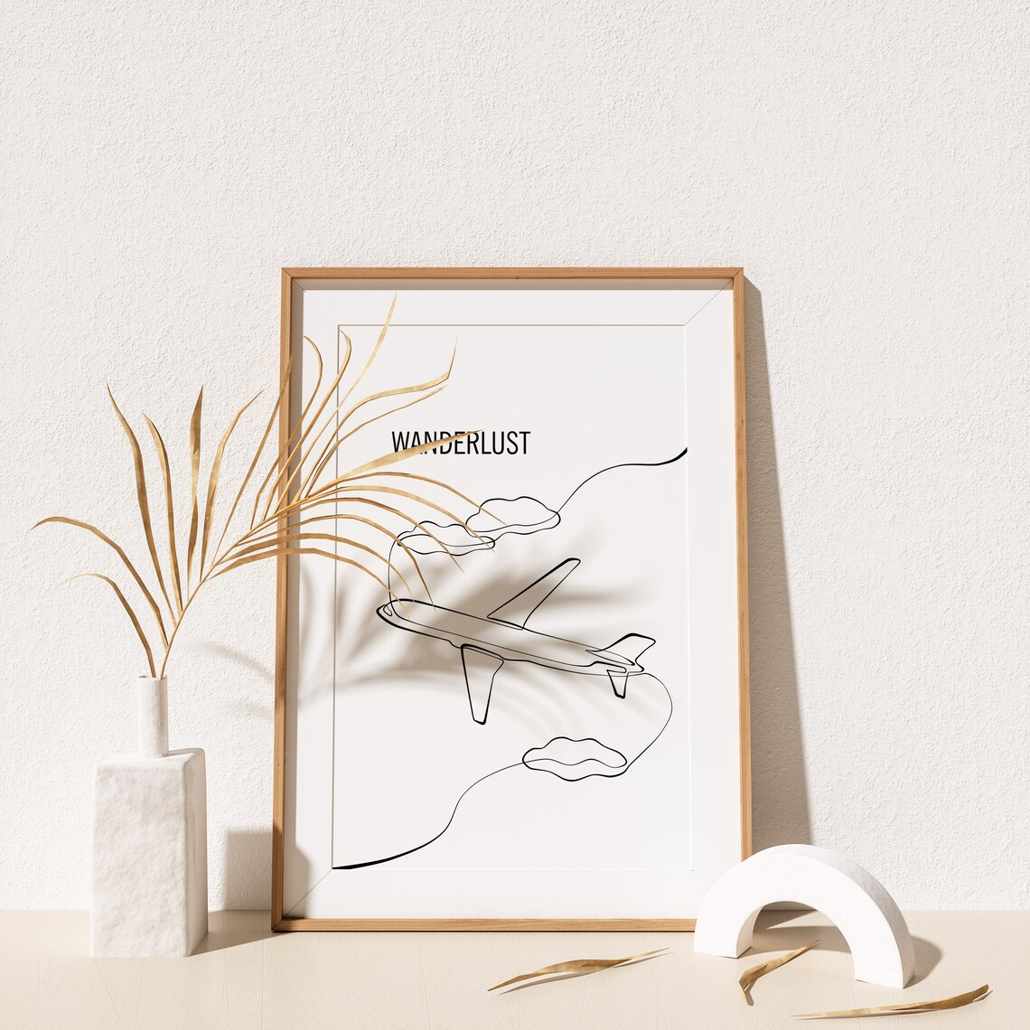 Travel Line Art Wanderlust Wall Art Airplane Line Drawing - Etsy