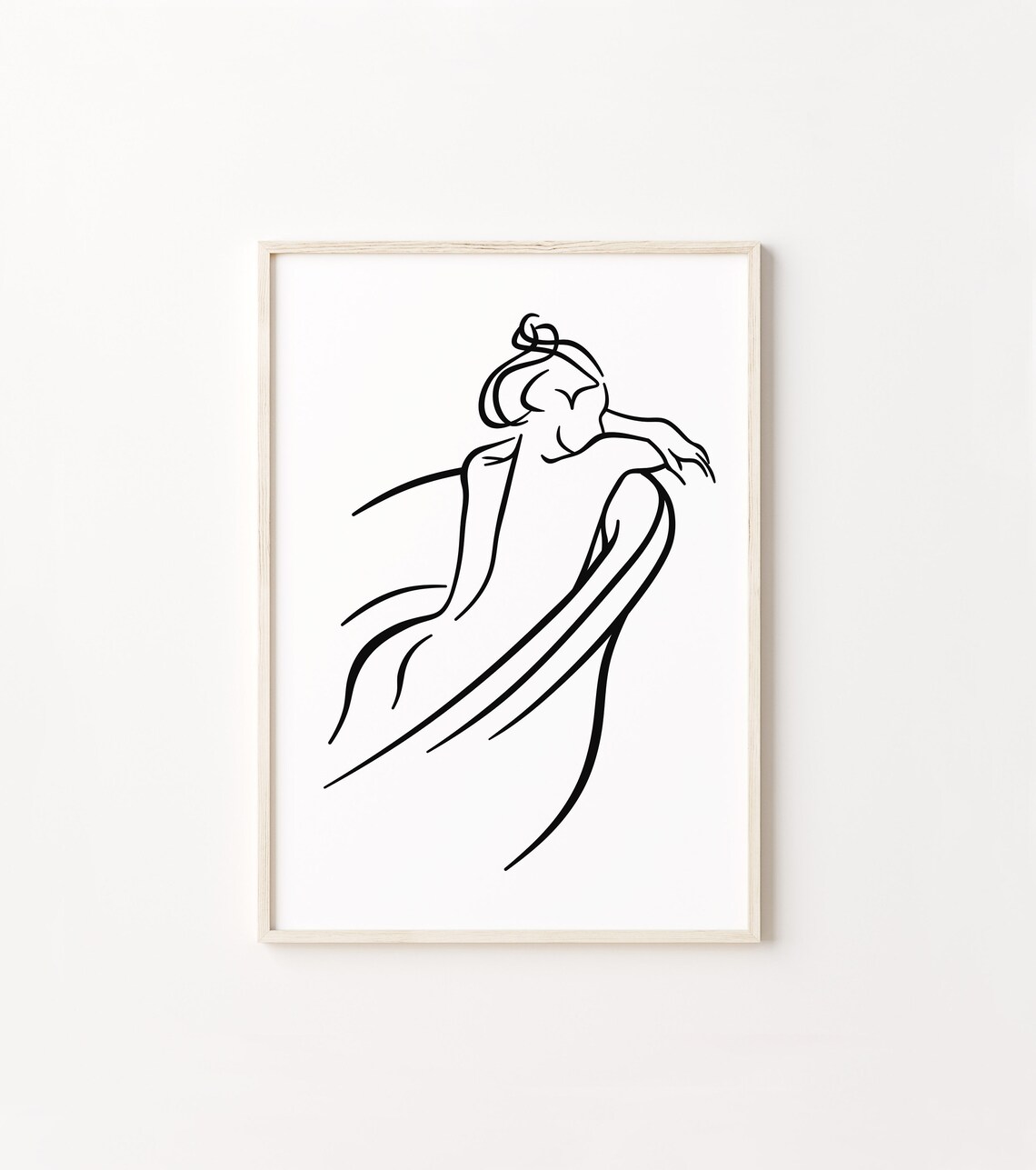 Woman in Bathtub Line Art Print Bathroom Line Drawing Female - Etsy