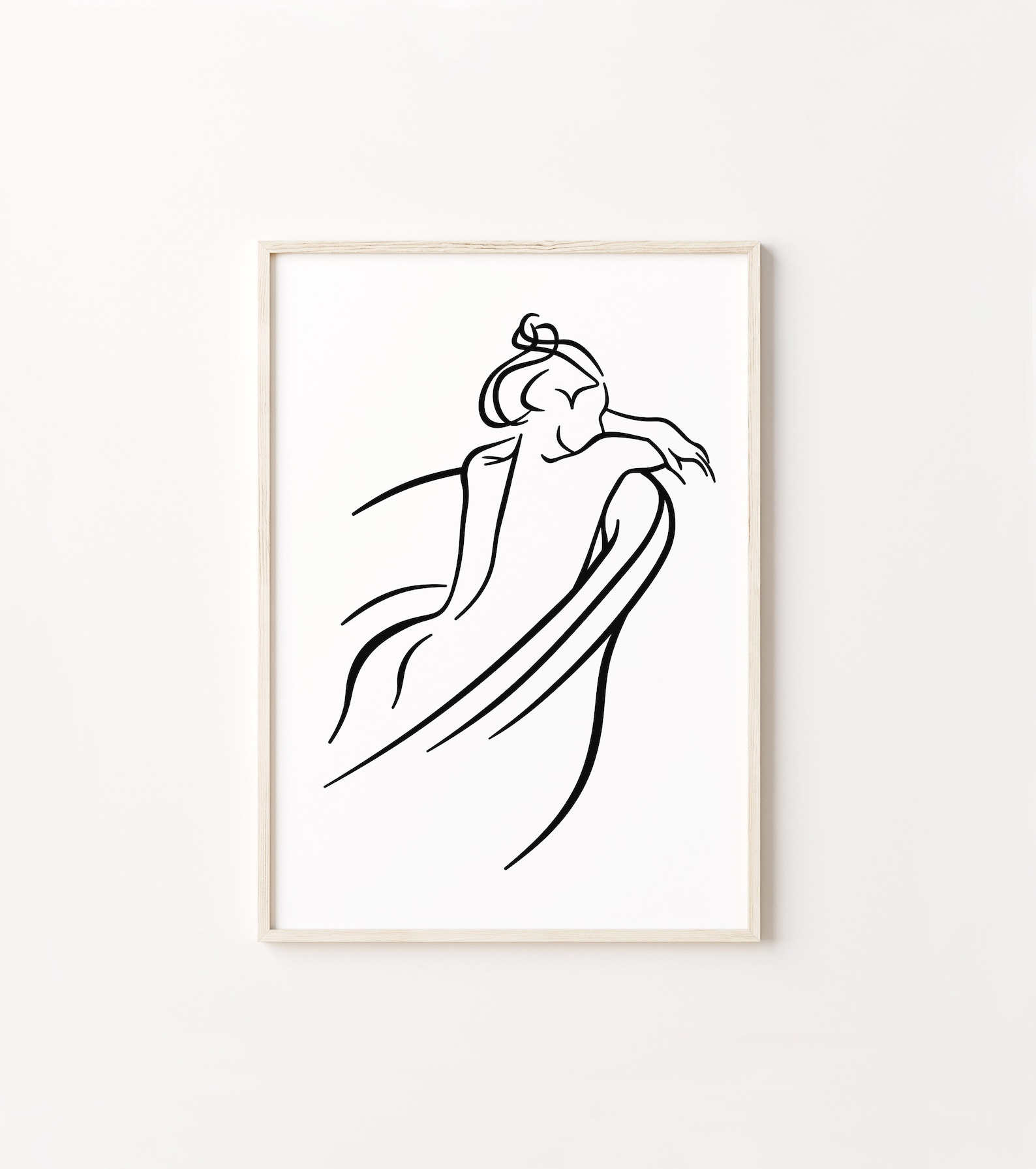 Woman in Bathtub Line Art Print Bathroom Line Drawing Female - Etsy