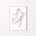 Woman in Bathtub Line Art Print Bathroom Line Drawing Female - Etsy