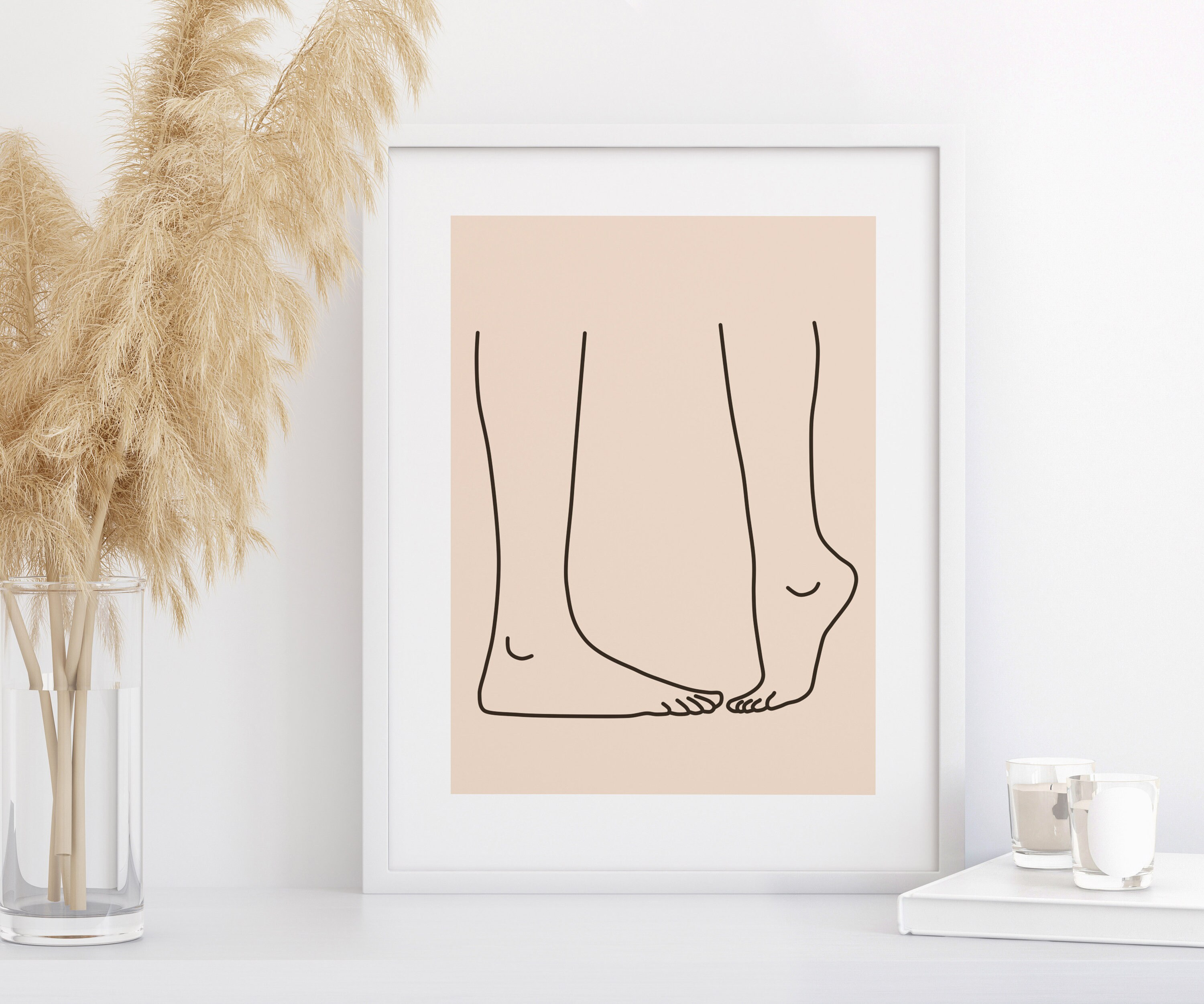 Legs Line Art Man and Woman Print Minimalist Love Art | Etsy