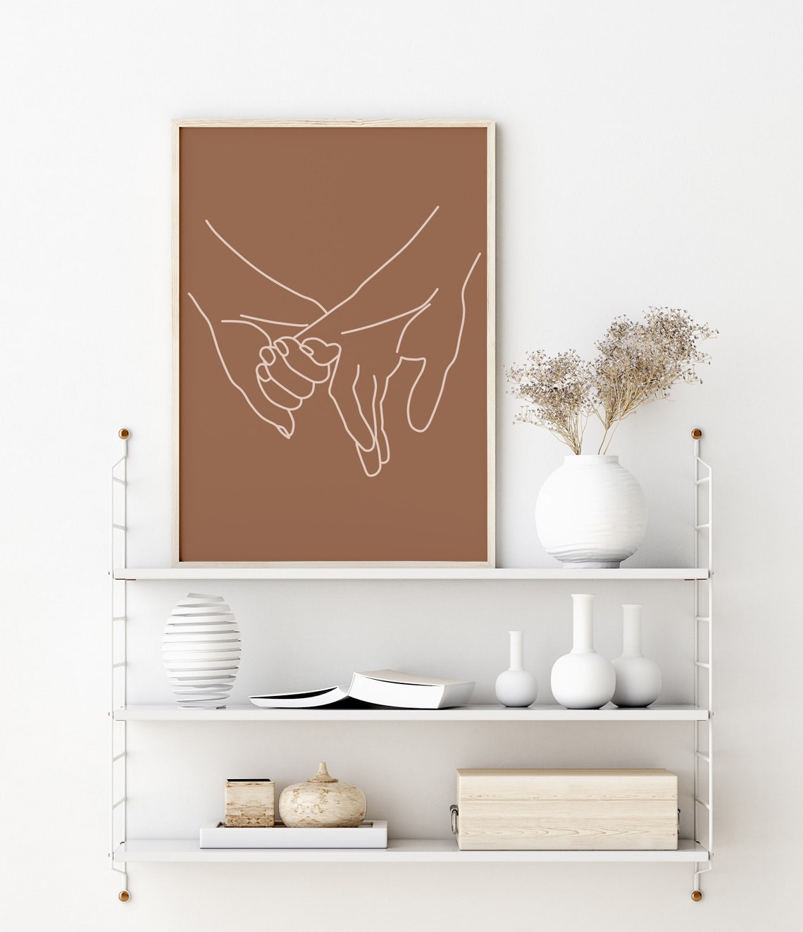 Holding Hands Print Minimalist Love Poster Abstract Couple | Etsy
