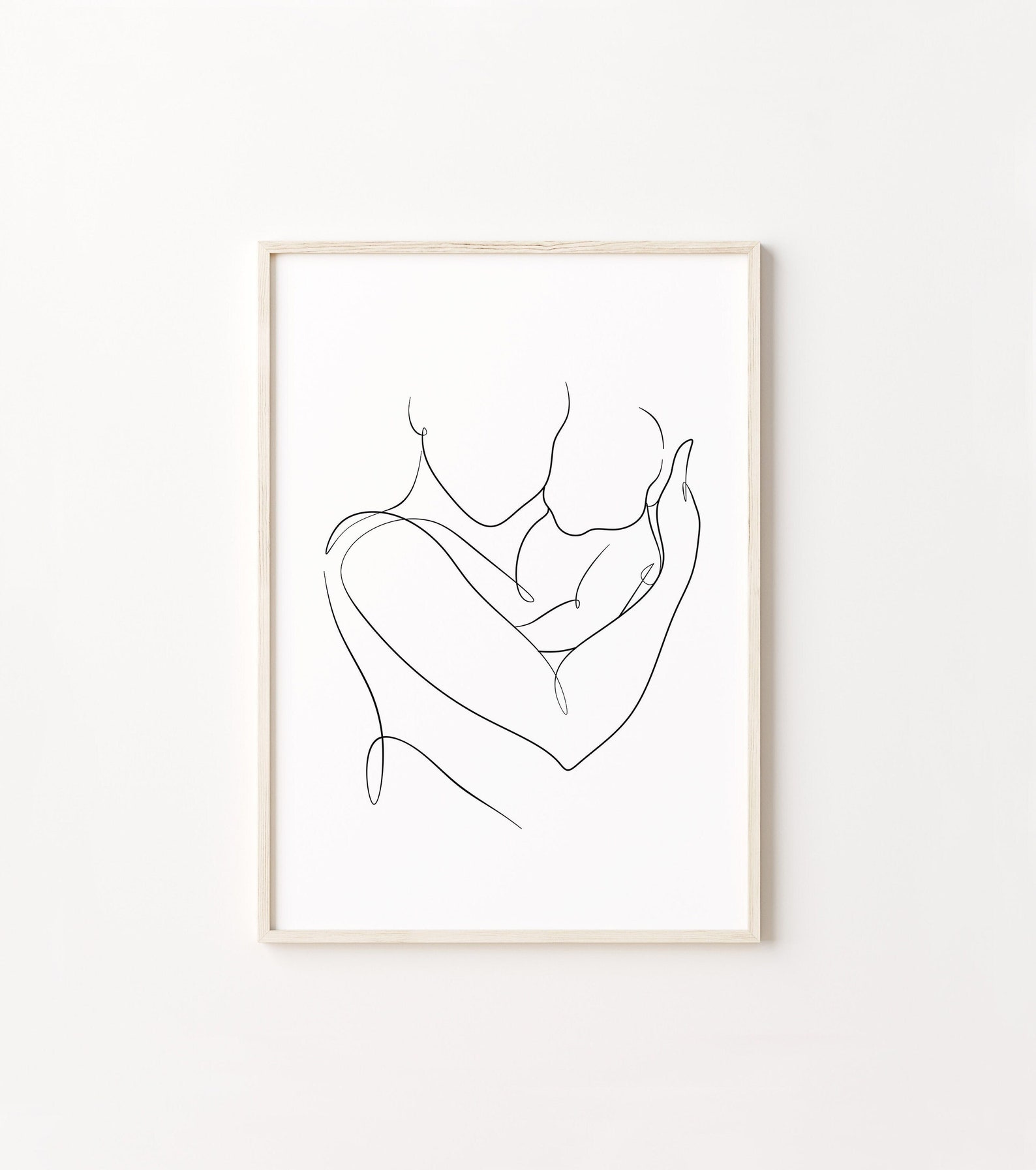 Mother and Baby Line Art Mom and Child Print Motherhood - Etsy