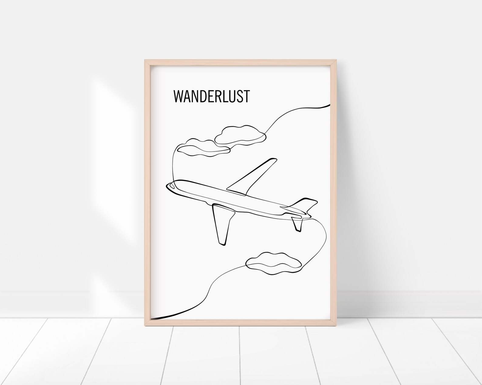 Travel Line Art Wanderlust Wall Art Airplane Line Drawing - Etsy