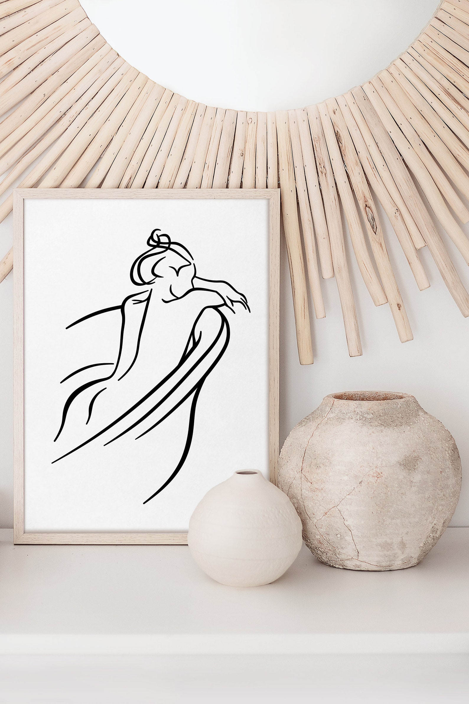 Woman in Bathtub Line Art Print Bathroom Line Drawing Female - Etsy