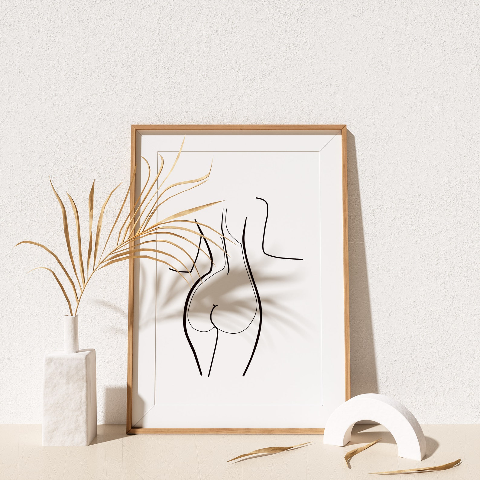 Woman Back Line Art Minimalist Butt Print Female Back Wall - Etsy
