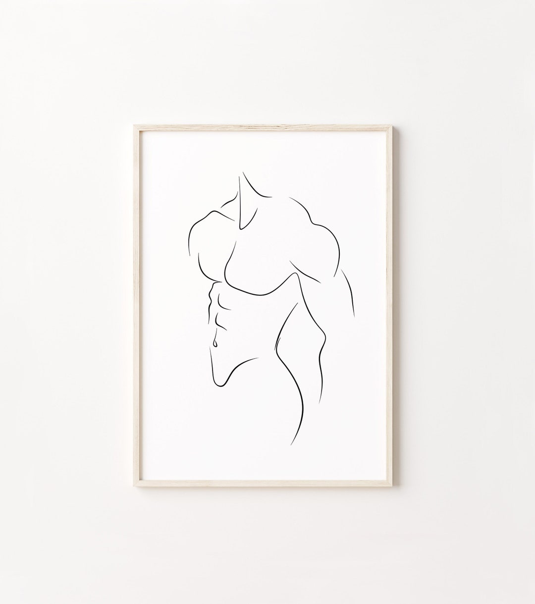 Male Body Print, Abstract Man Art Poster, Minimalist Male Figure Wall ...