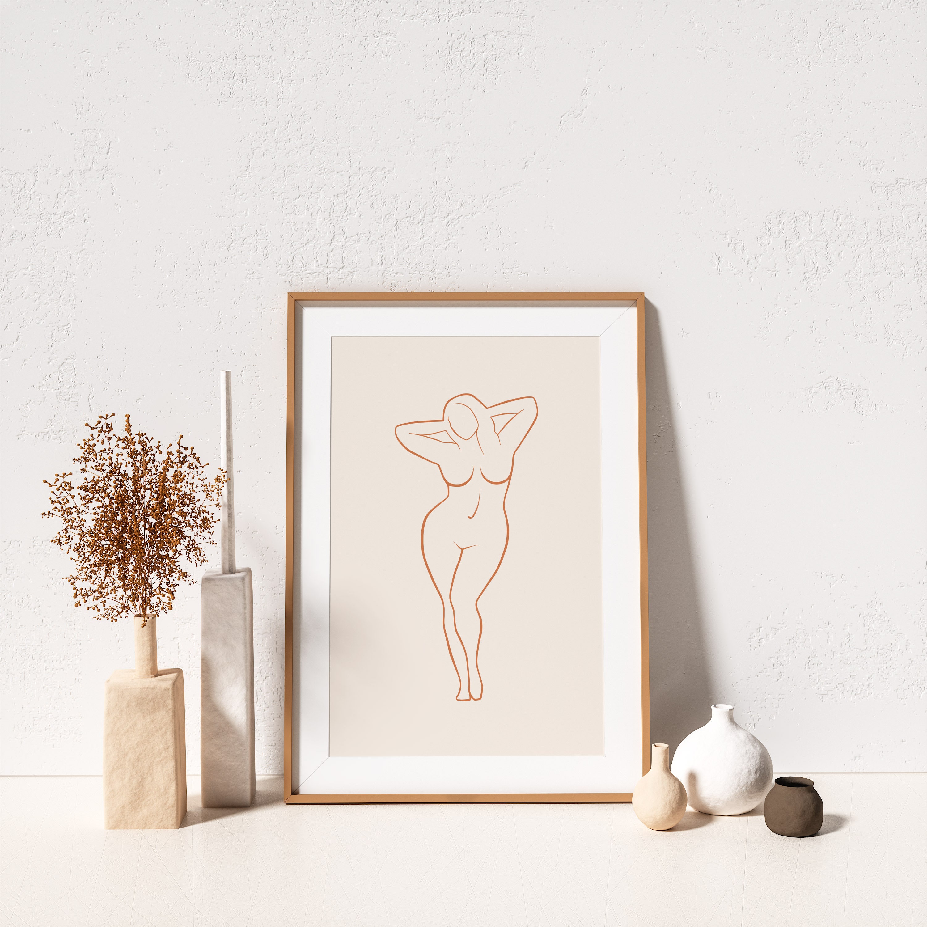 Curvy Woman Line Art Print Body Positive Line Drawing Thick - Etsy