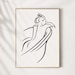 Woman in Bathtub Line Art Print Bathroom Line Drawing Female - Etsy