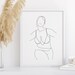 Body Line Drawing Body Positive Curvy Woman Art Big Girl - Etsy