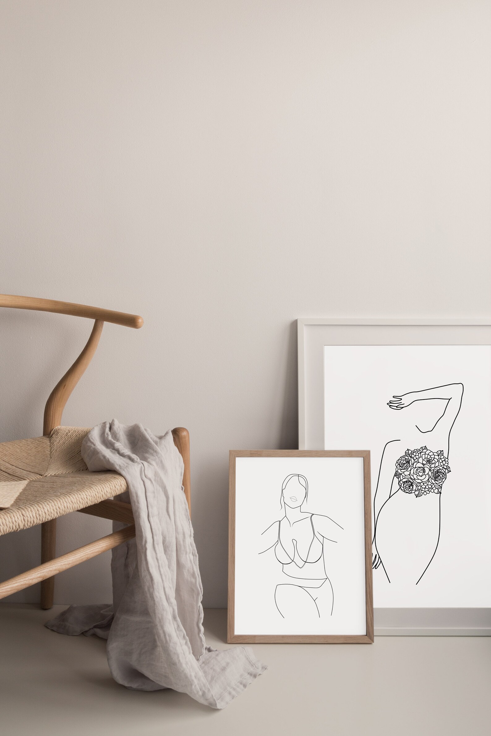Body Line Drawing Body Positive Curvy Woman Art Big Girl | Etsy
