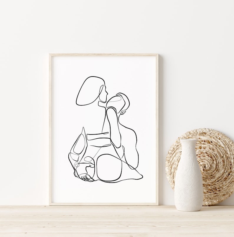 Eine Linie Zeichnung paar minimalistische Liebe Druck | Etsy Eine Linie Zeichnung paar minimalistische Liebe Druck | Etsy