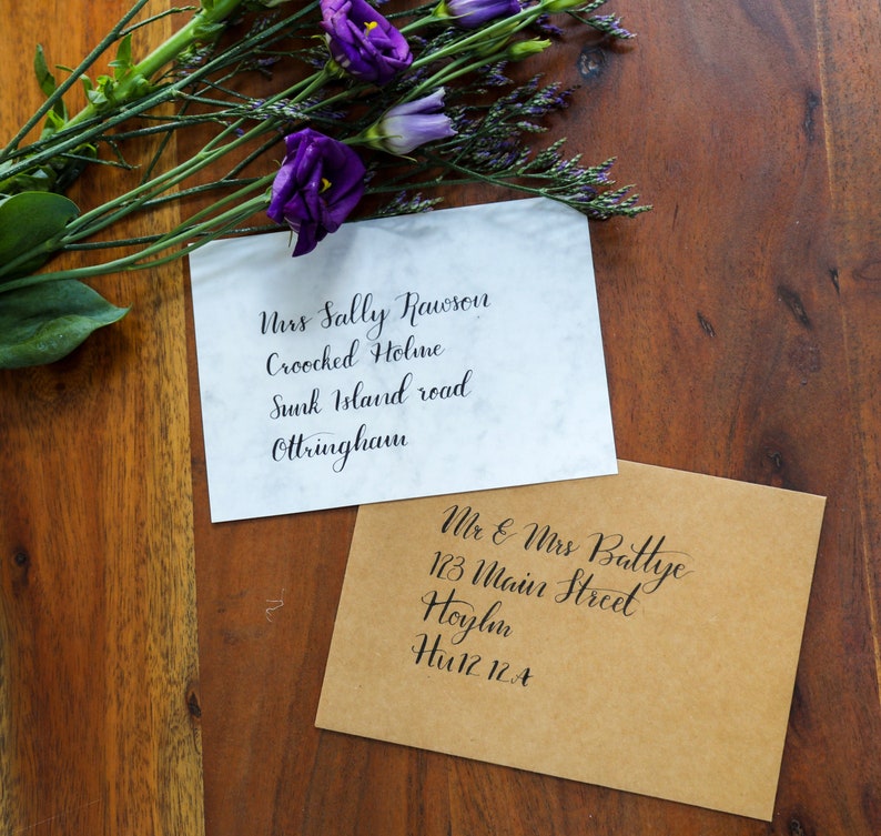 Custom Calligraphy Envelopes - Etsy