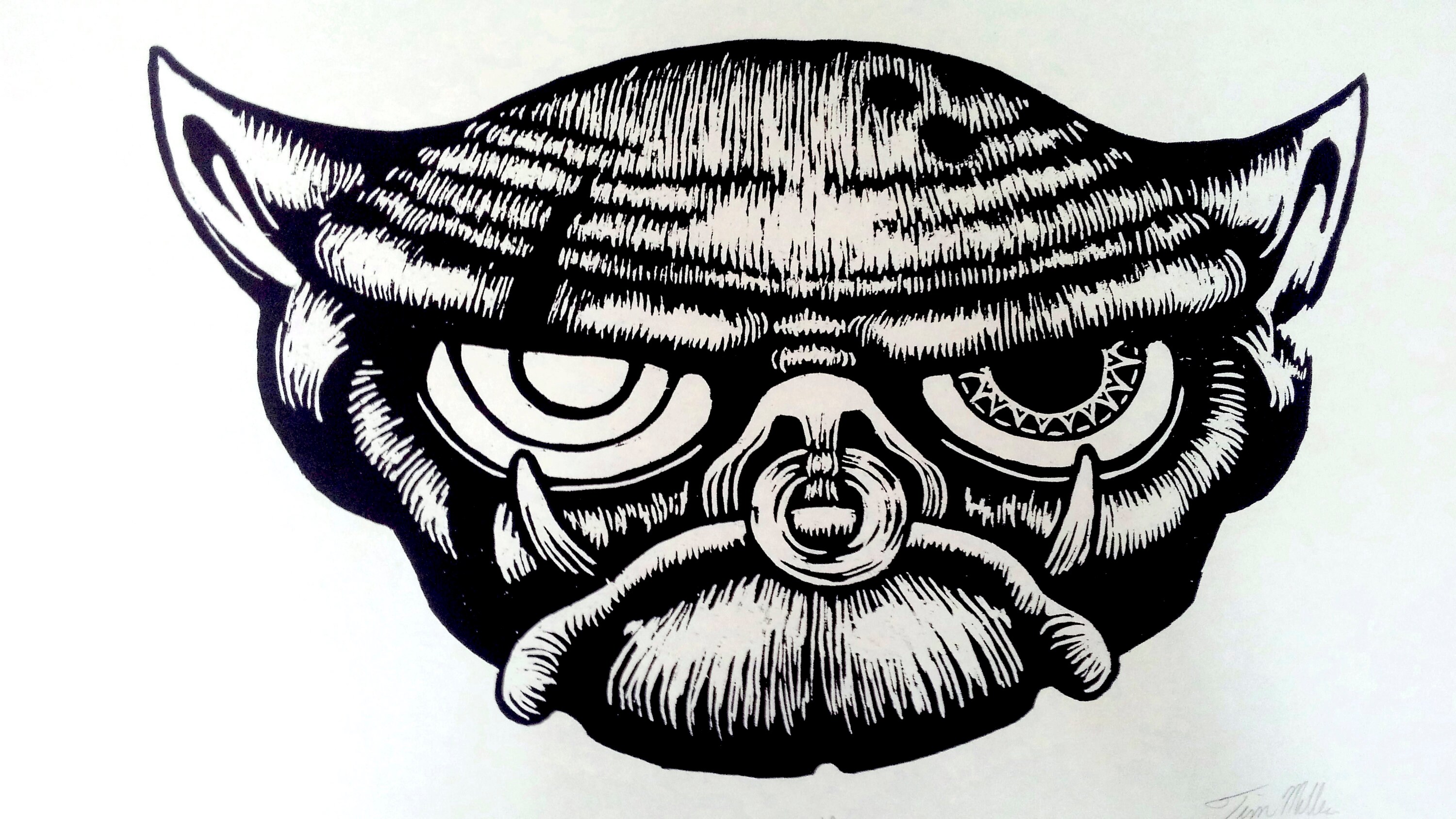 Goblin Champion Print Goblin woodcut print print fantasy | Etsy