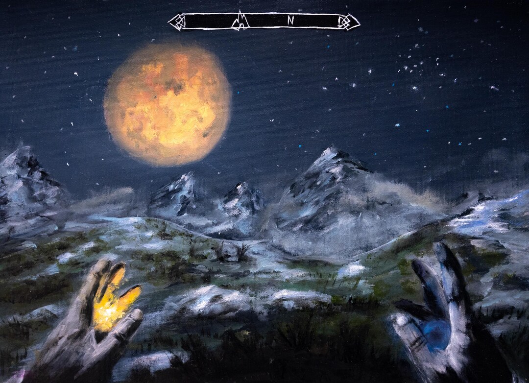 Skyrim Oil Painting High Resolution Digital File - Etsy